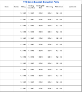 Youth Baseball Tryout Evaluation Form: A Comprehensive Guide for ...